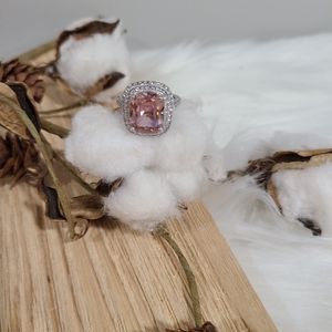 Jewelry | Newwow What A Beauty Barbie Pink Square Cz Ring | Poshmark